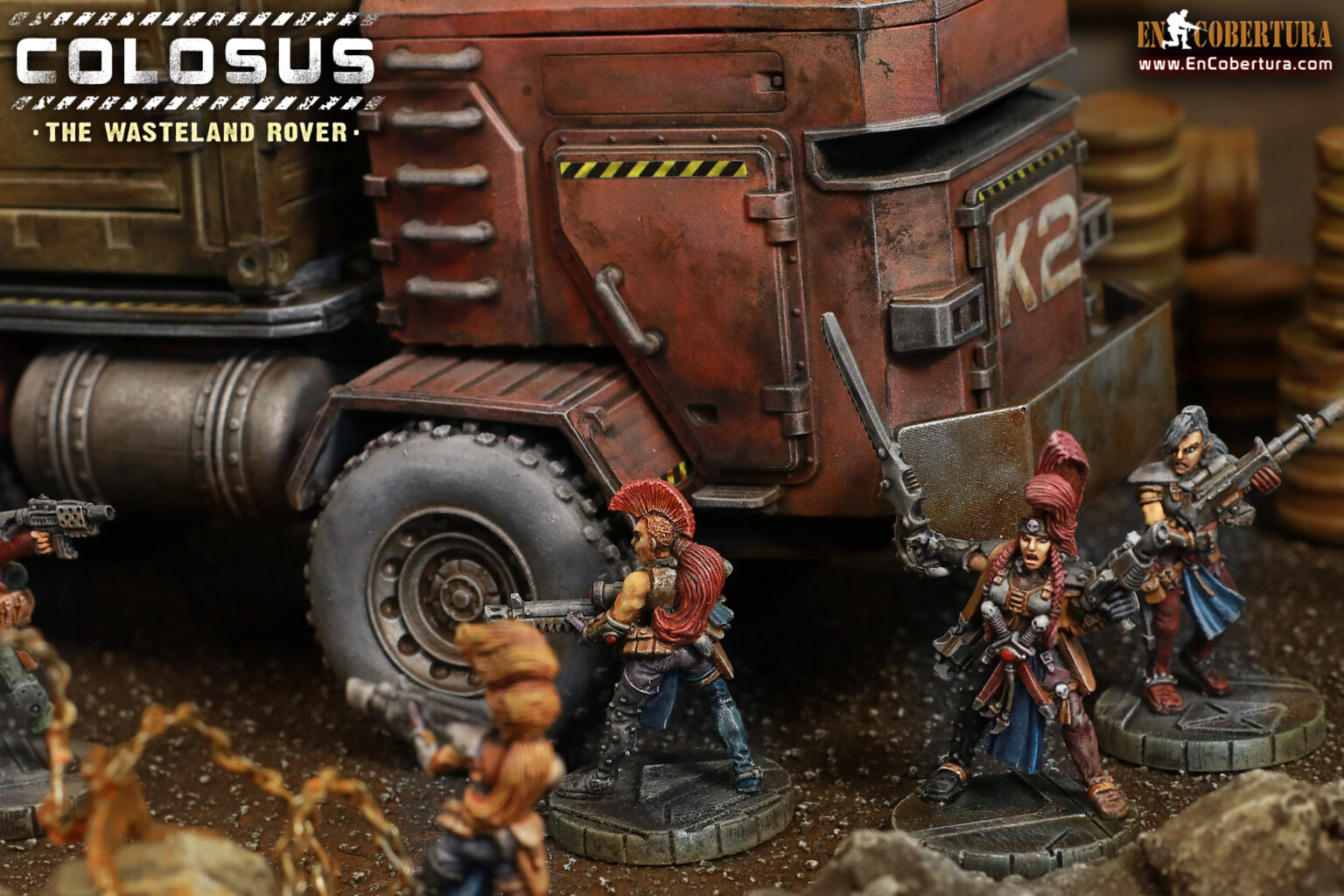 Post-apocalyptic 28mm TRUCK and LAND TRAIN (designed for “NECROMUNDA ...